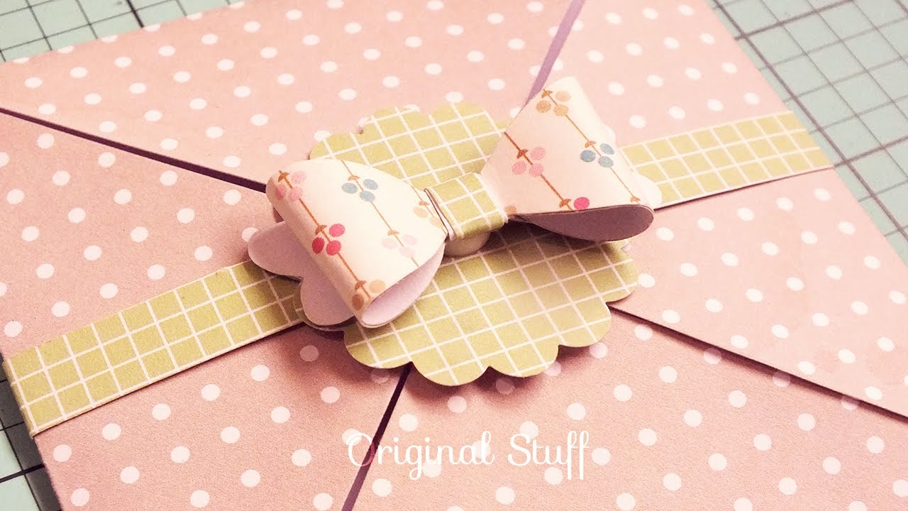 Tarjeta con Lazo/Moño [Scrapbook] - YouTube