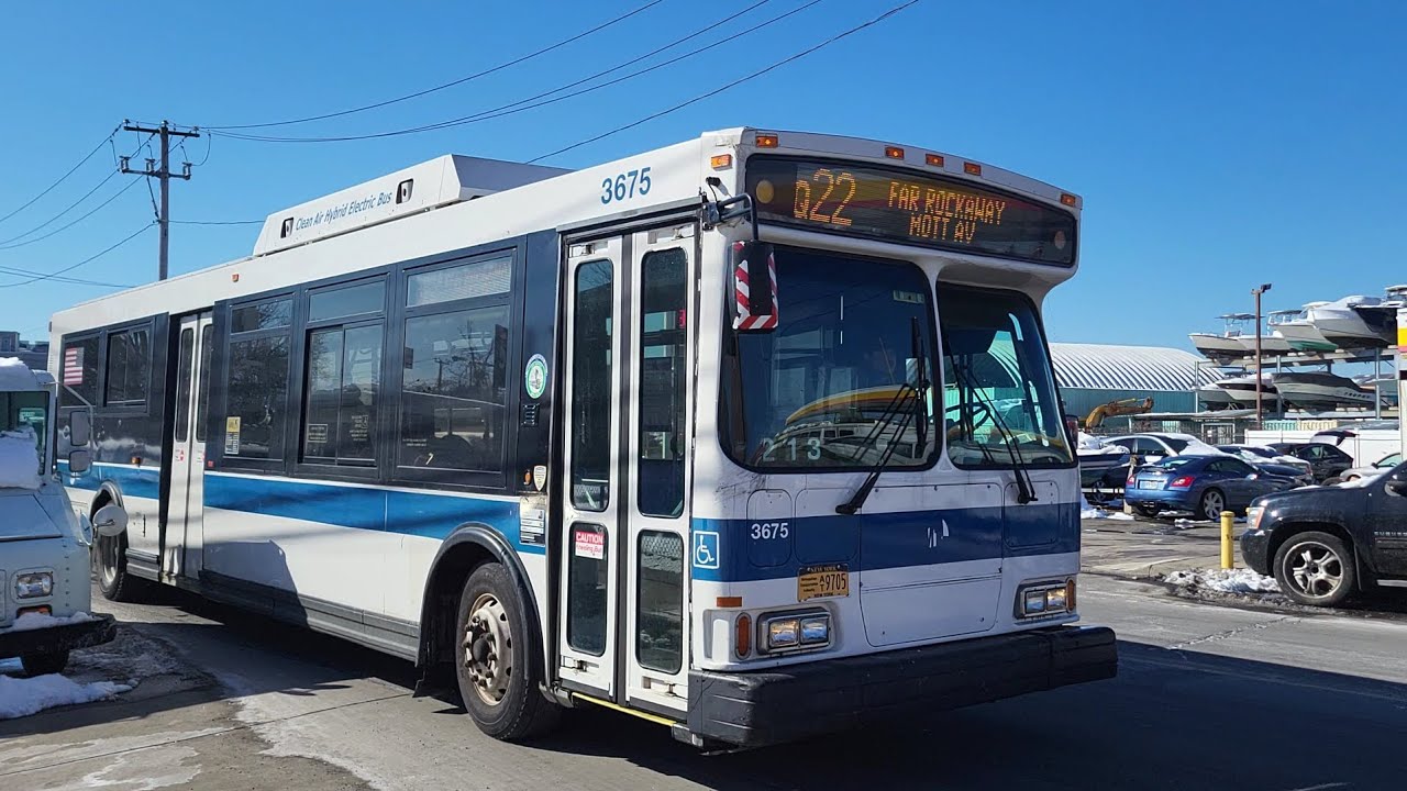 MTA Bus: 2007 Orion VII Old Gen Hybrid 3675 On The Q22 @ Beach Channel ...