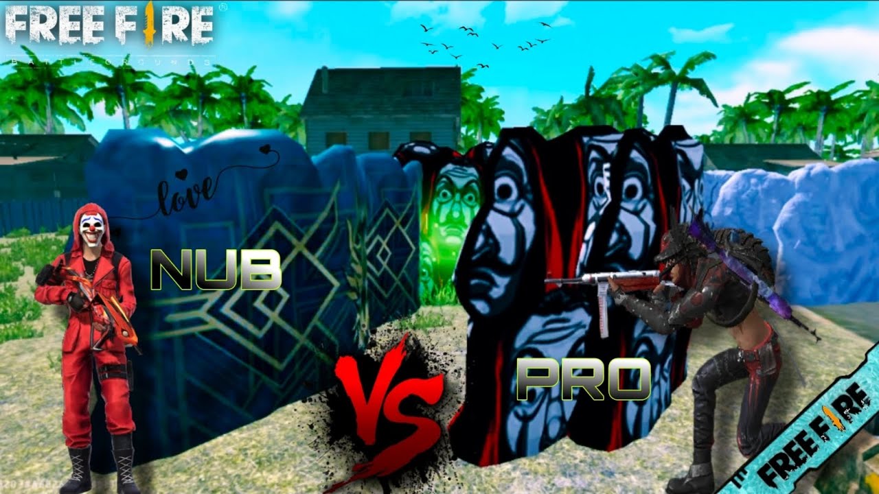 FREE FIRE NUB VS PRO 🥴 - YouTube