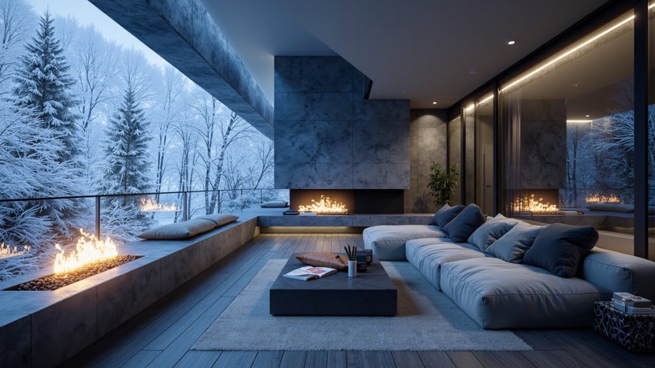 Smooth Lounge Jazz ~ Winter Ambience for Cozy Evenings 🔥 - YouTube