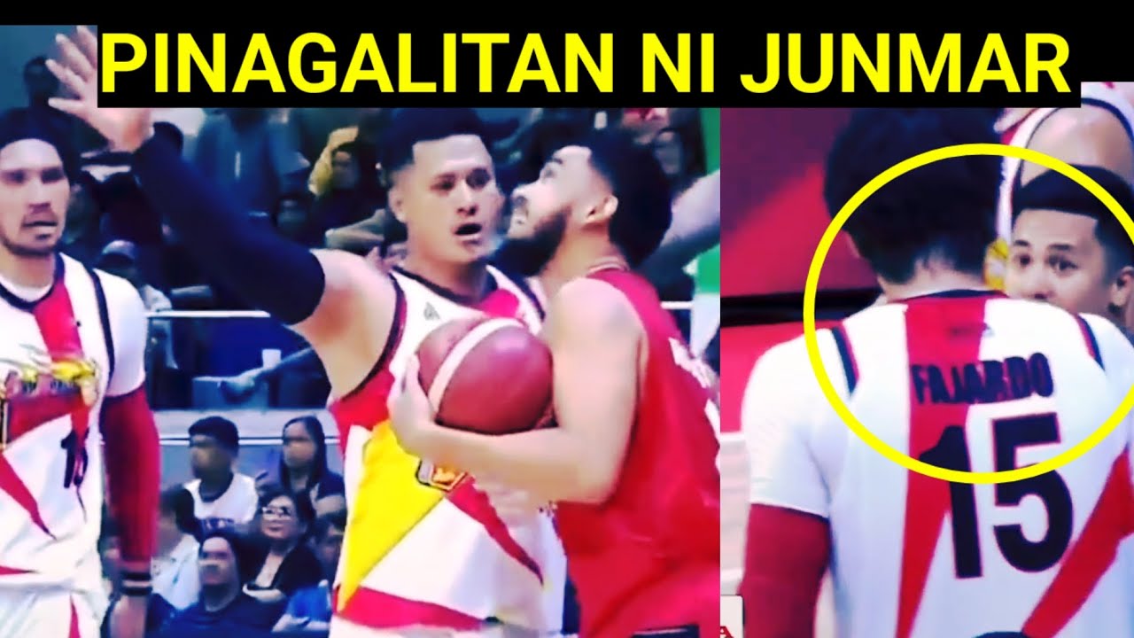 Junmar Fajardo Pinagalitan si Jericho Cruz Dahil kay RJ Abarrientos Ginebra vs SMB Game 2 - YouTube