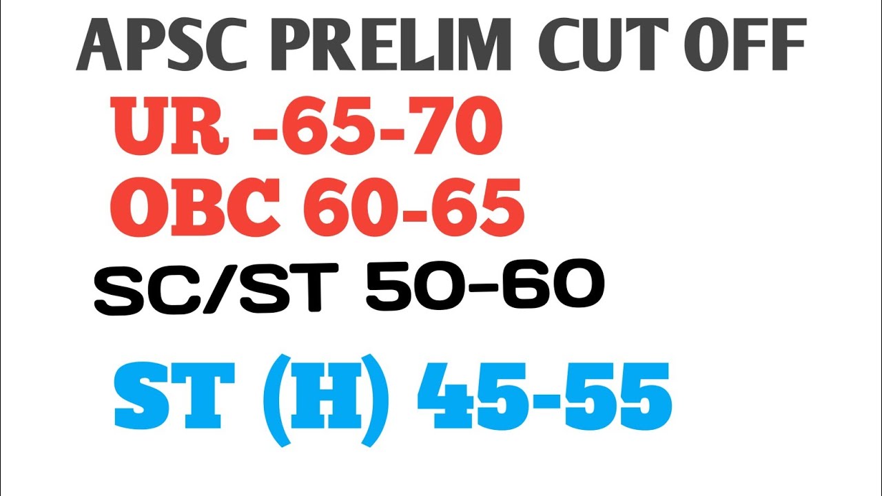 APSC PRELIM CUT OFF details analysis l APSC CUT OFF 2024 SMART ANALYSIS ...