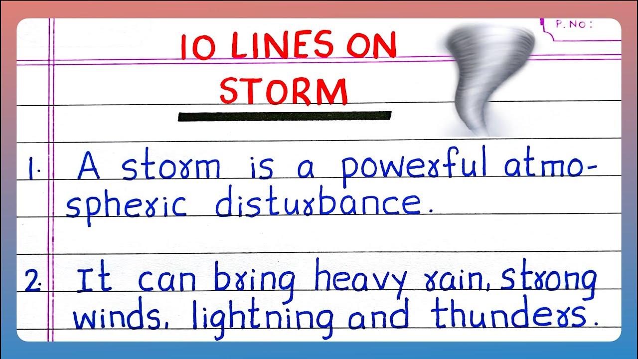 Few Lines on STORM | 10 Lines on STORM | About STORM - YouTube