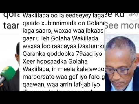 Musharaxa Madaxwayne ee xisbiga mucaaradka ah Cabdiraxmaan Ciro Ayaa ...