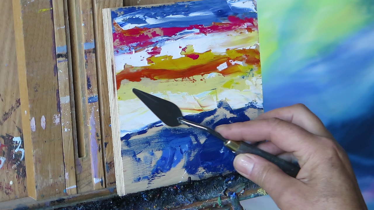 Quick Expressive palette knife painting tutorial - YouTube