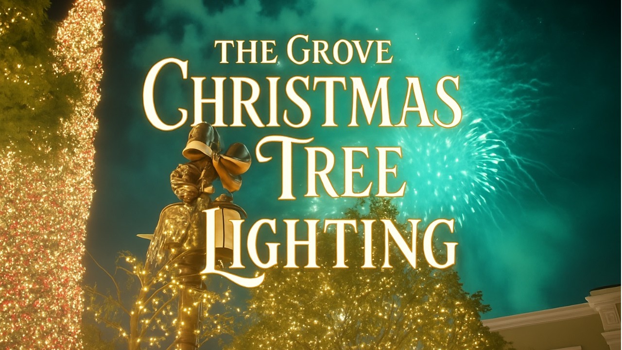 The Grove Christmas Tree Lighting 🎄 | Fireworks, snow & Holiday Magic ...