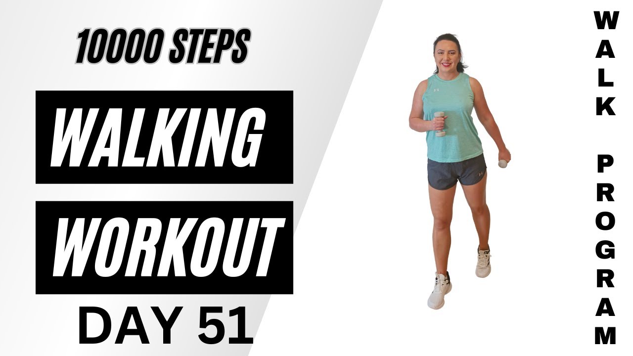 10000 Steps Indoor Walking Workout | Cardio & Strength | 60-Min ...