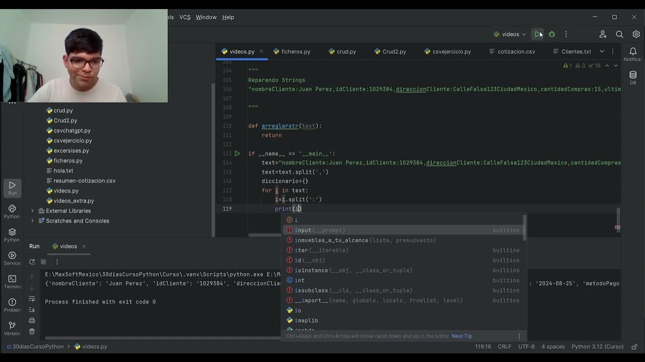 Arreglando cadenas de texto con Python - YouTube