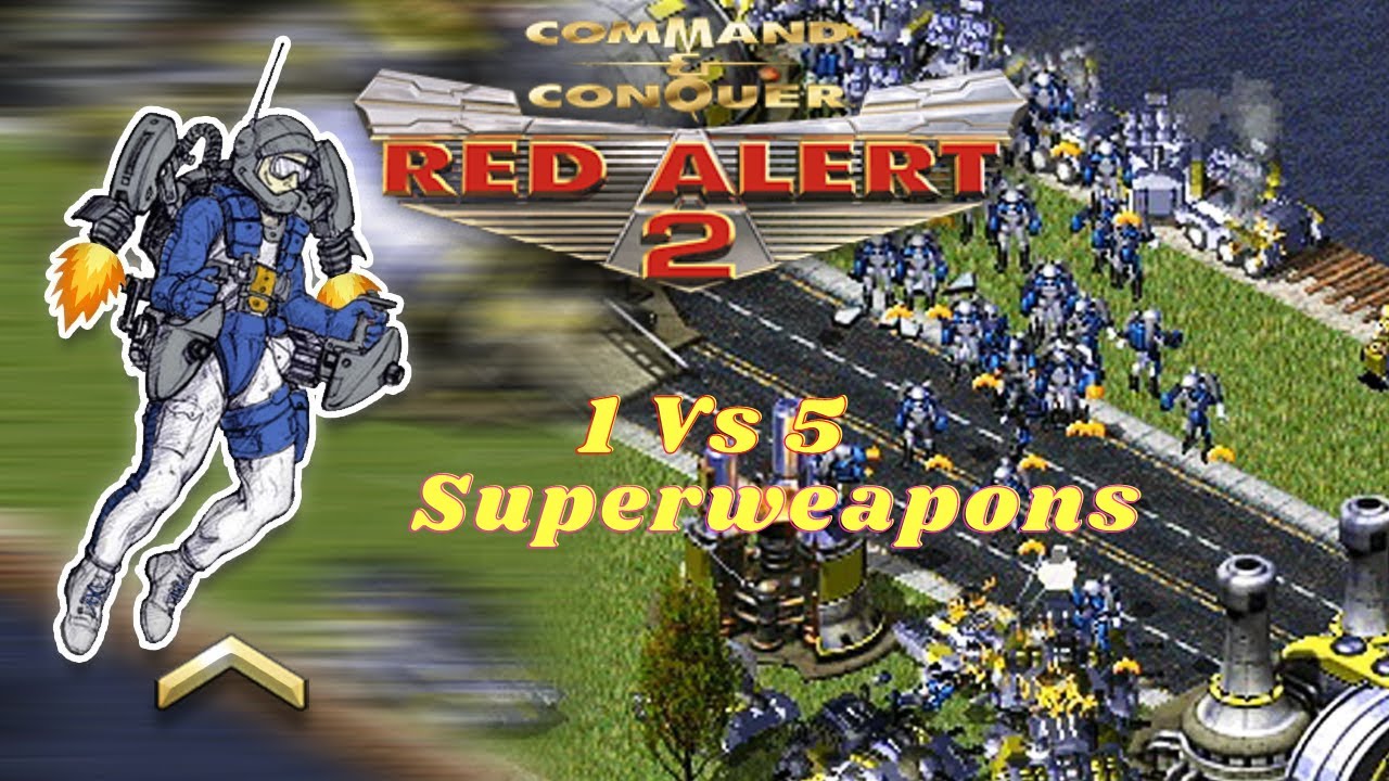 Red Alert 2 | 1 Vs 5 Brutal Enemy | Superweapons | RA2 | #77 - YouTube