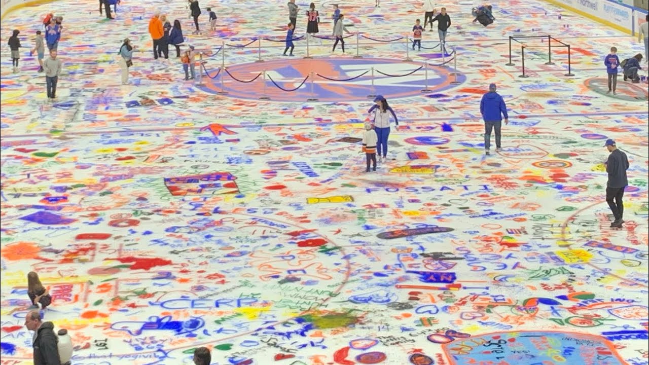 Paint the Ice event - New York Islanders - UBS Arena - May 2024 - YouTube