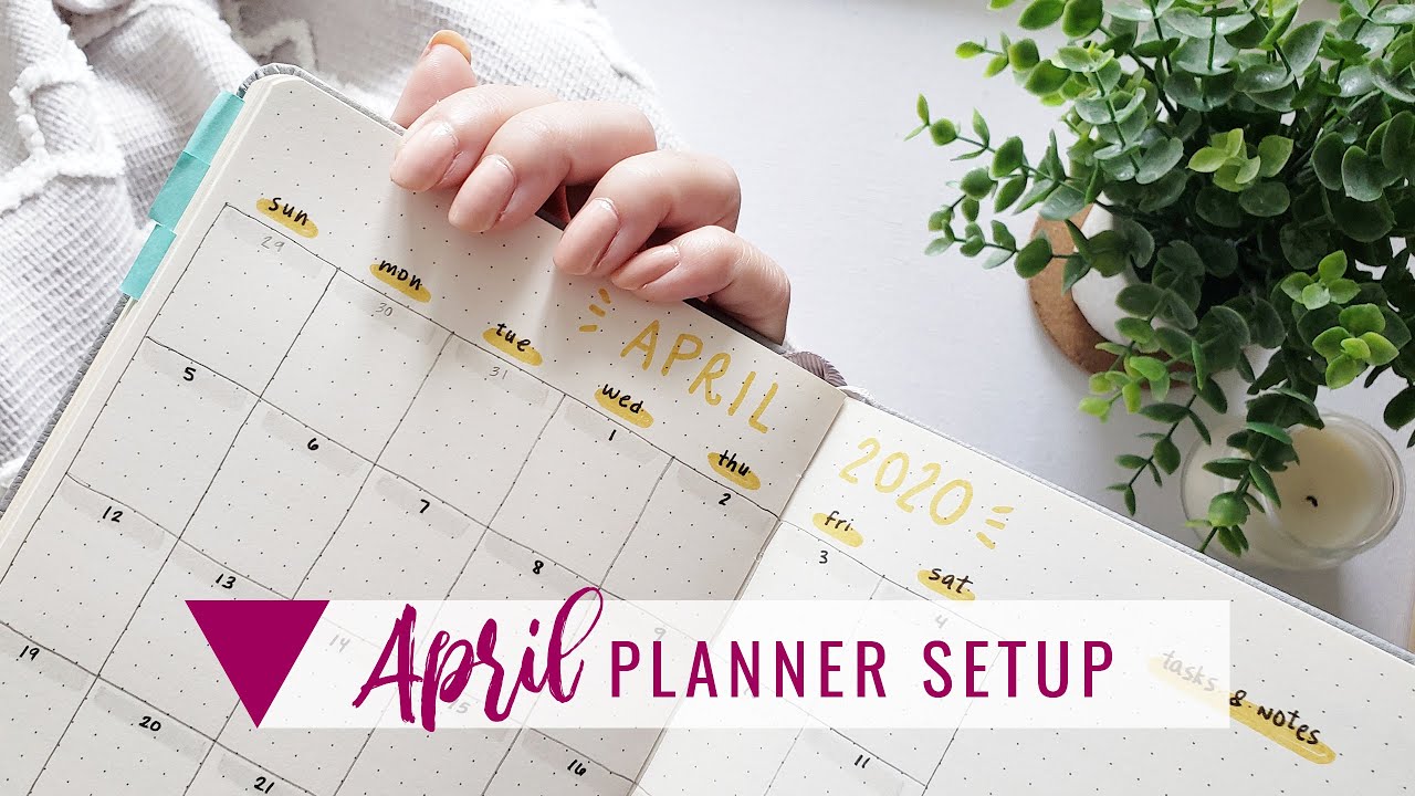 Simple and Minimal Bullet Journal Setup - April 2020 - YouTube