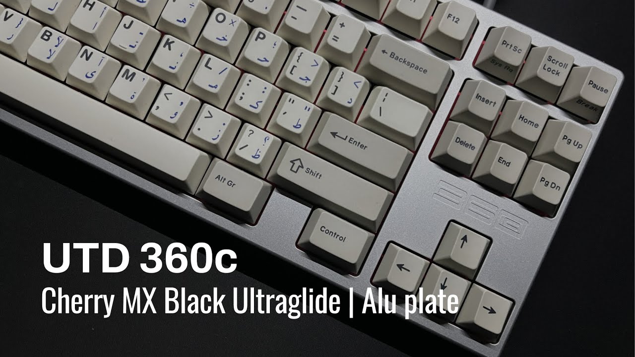 UTD 360c w/ Lubed and Filmed Cherry MX Black Ultraglides (Sound Test ...