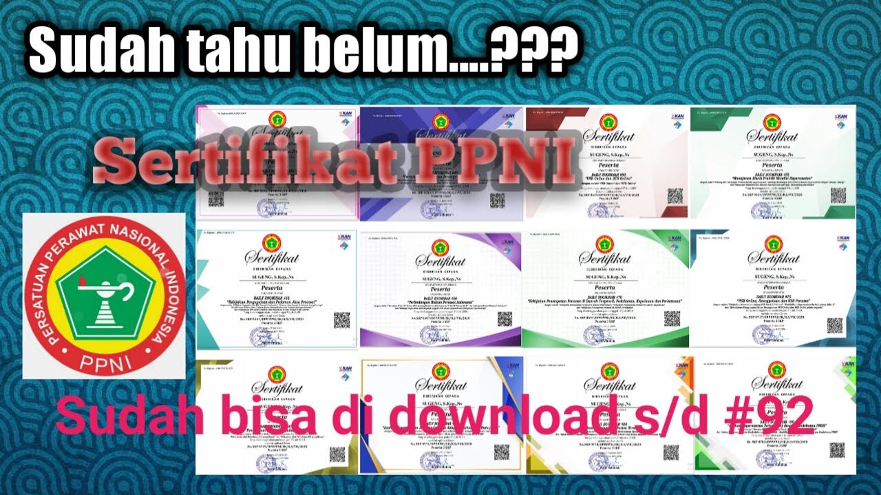Tutorial download sertifikat " BaPeNa PPNI " - YouTube