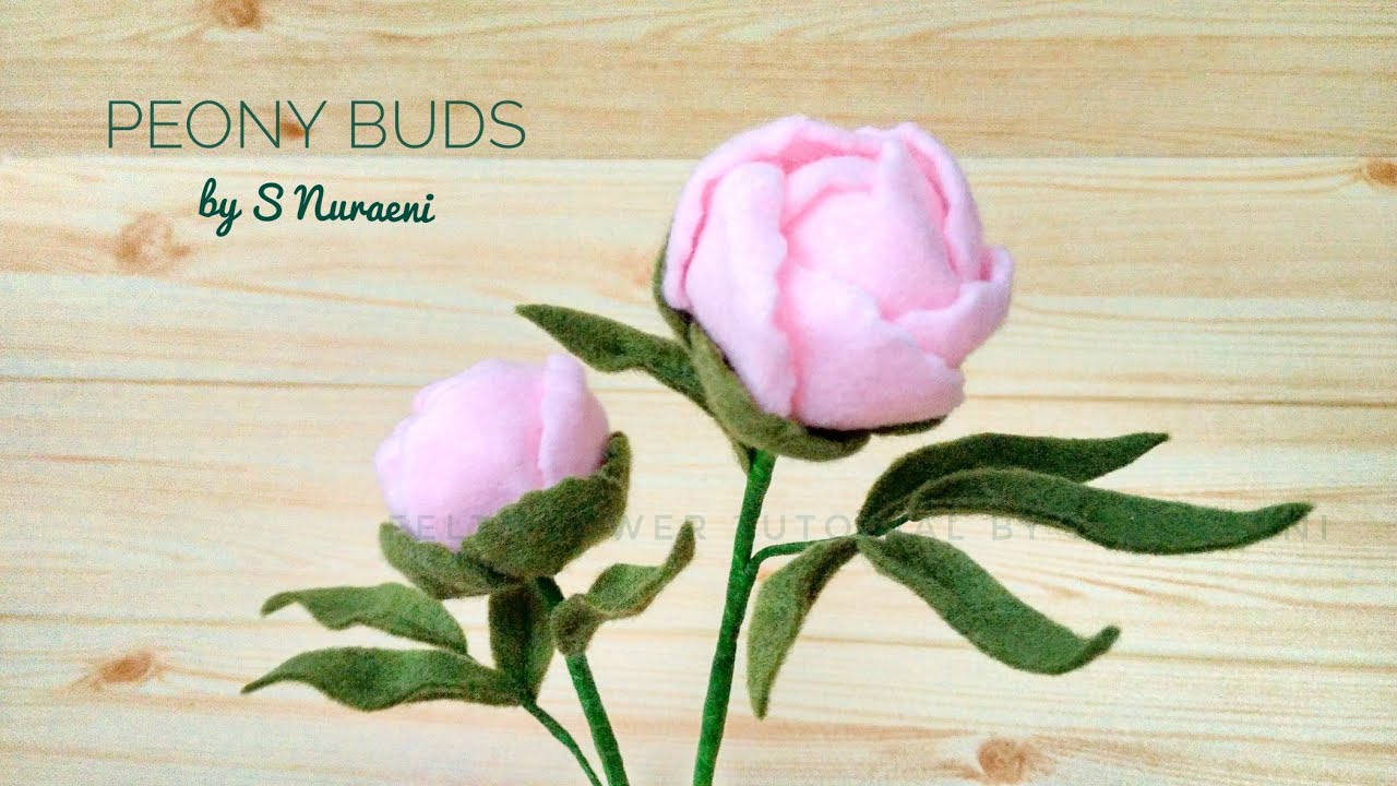 Easy Peony Bud Felt Flowers Diy How To Make Felt Flowers By S