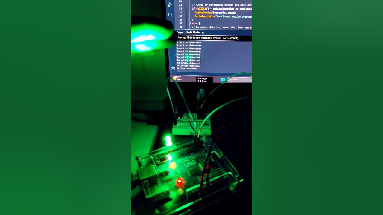 Arduino Uno Based Motion Detection Using PIR Sensor #arduinoproject #arduino #youtube #viral # ...