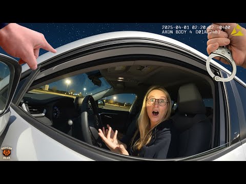 Karen Meets No-Nonsense Cop After Nearly Striking 2 Pedestrians | DUI Arrest