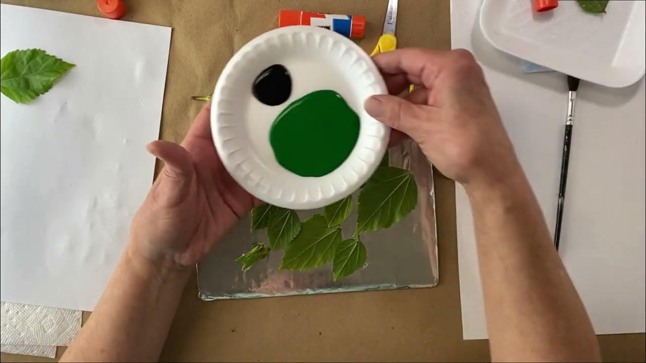 Monoprinting with Leaves Art Lesson - Module 4 - YouTube
