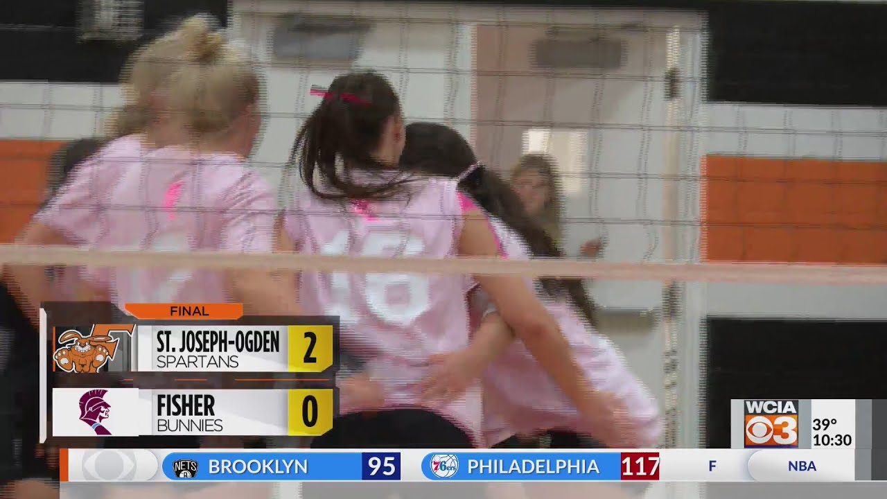 HIGHLIGHTS: St. Joseph-Ogden volleyball beats Fisher - YouTube