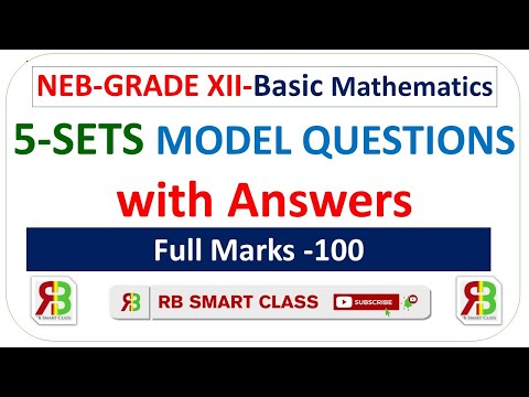 5-Sets Model Questions of Basic Mathematics class 12 (100 marks ...