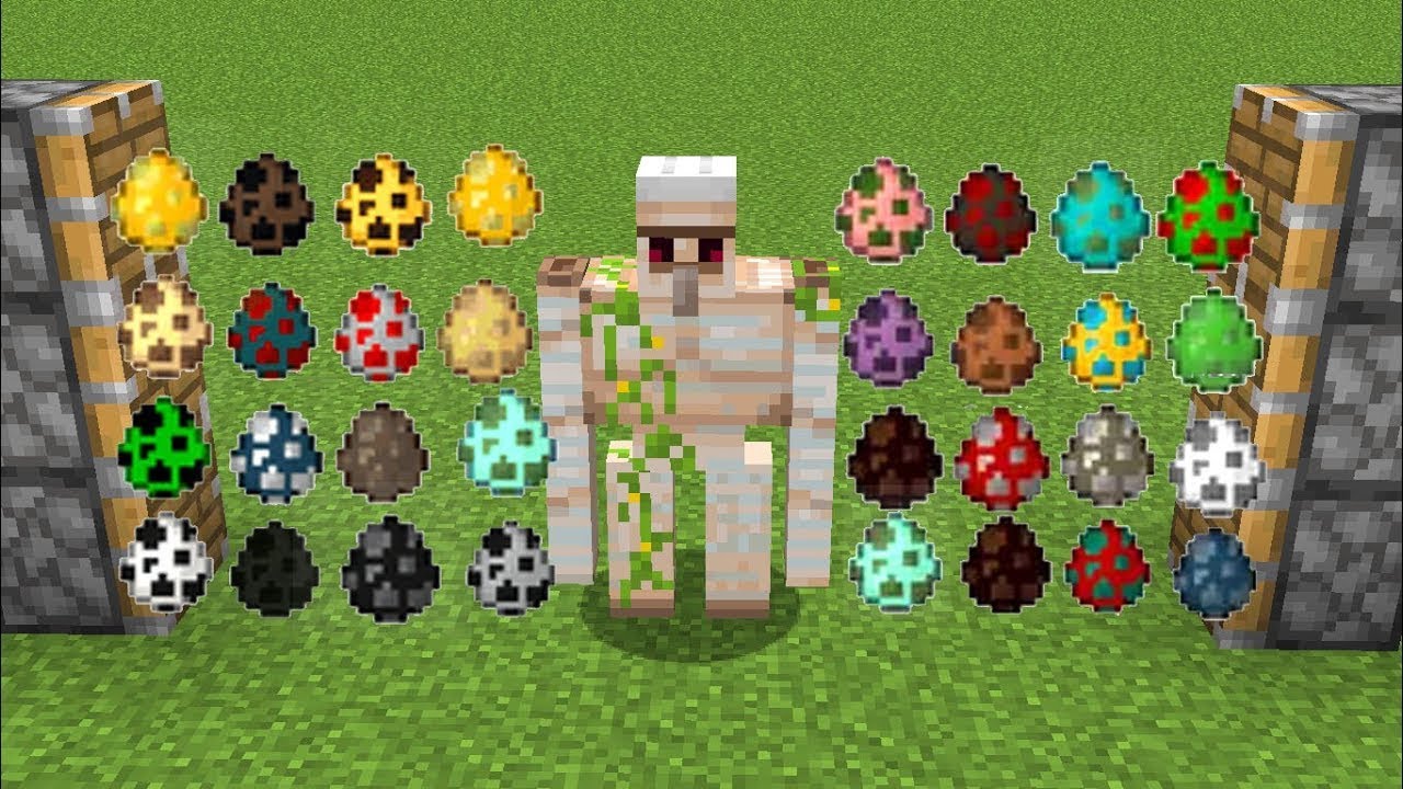 all minecraft spawn eggs + iron golem + all twilight forest eggs ...