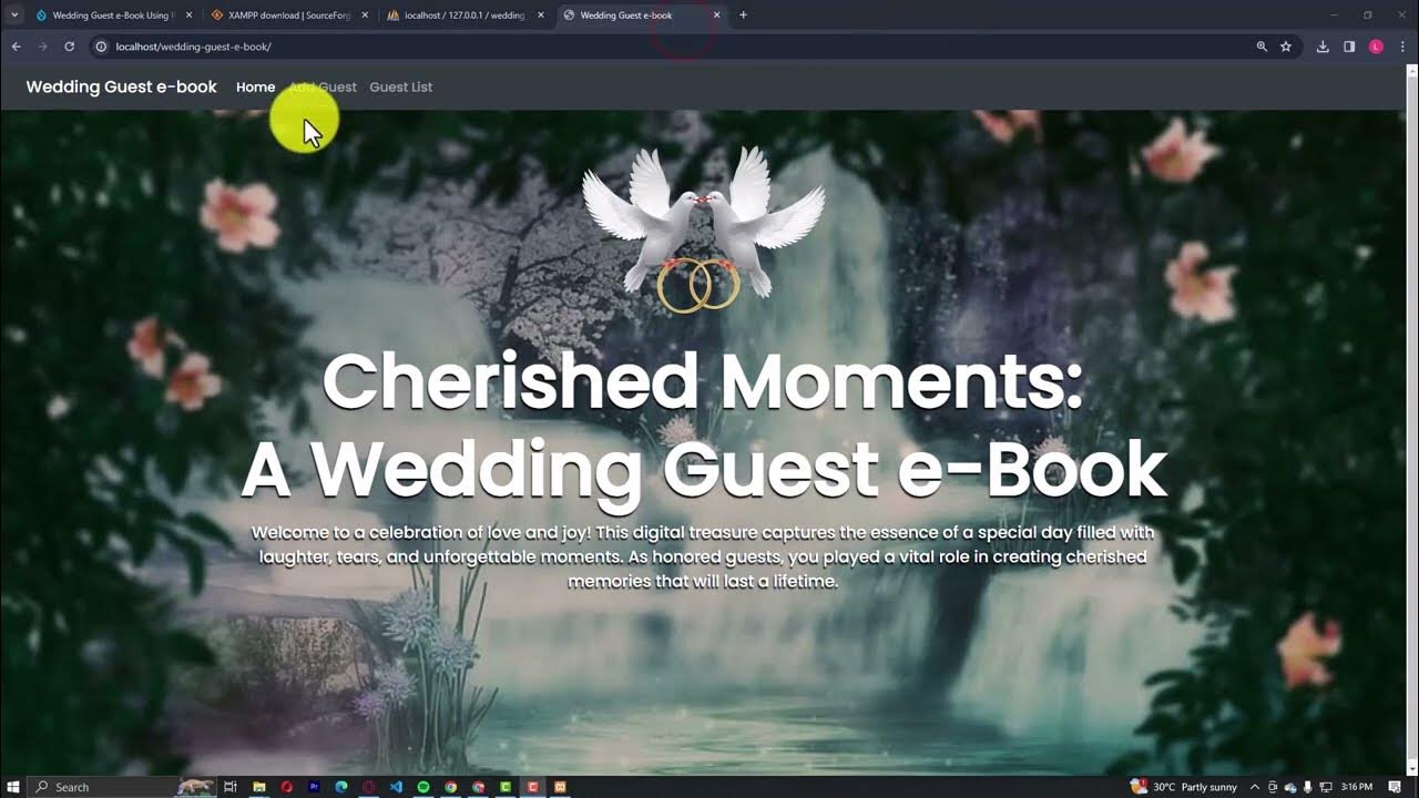 Wedding Guest e-Book Using PHP and MySQL with Source Code - YouTube
