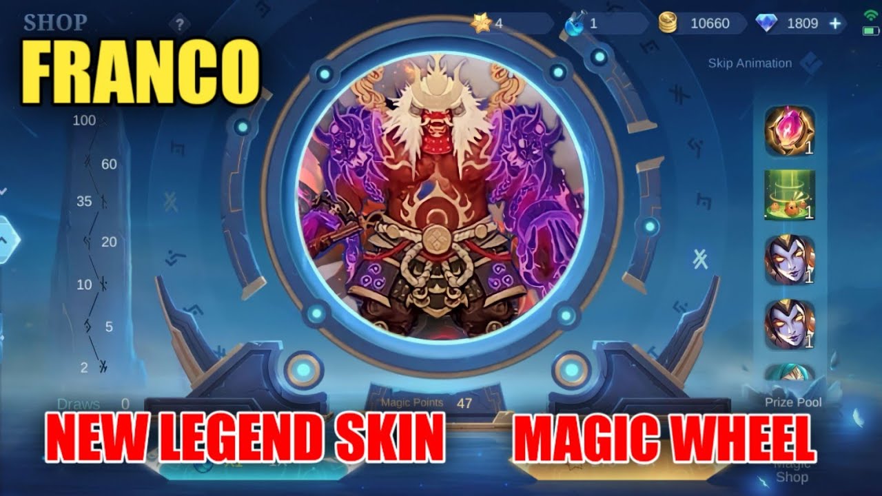 FRANCO NEW LEGEND SKIN | LEGEND SKIN IN MAGIC WHEEL | Mobile Legends ...