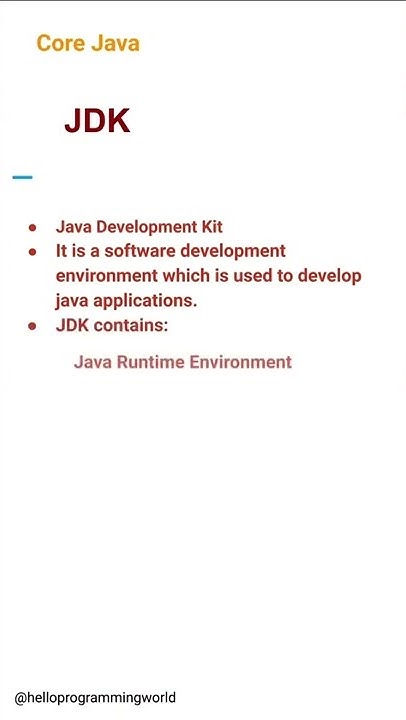 Java | JDK (03) #corejava #jdk - YouTube
