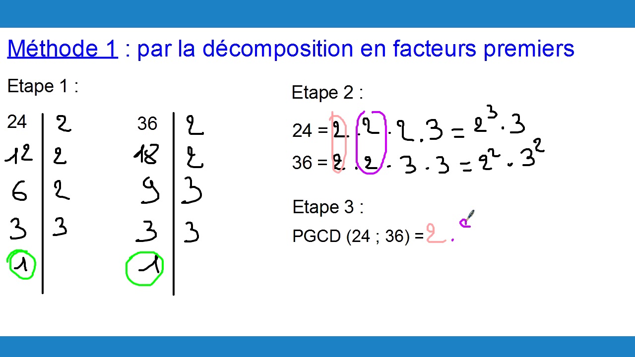 Le pgcd (Vidéo 1 sonorisée explicative) - YouTube
