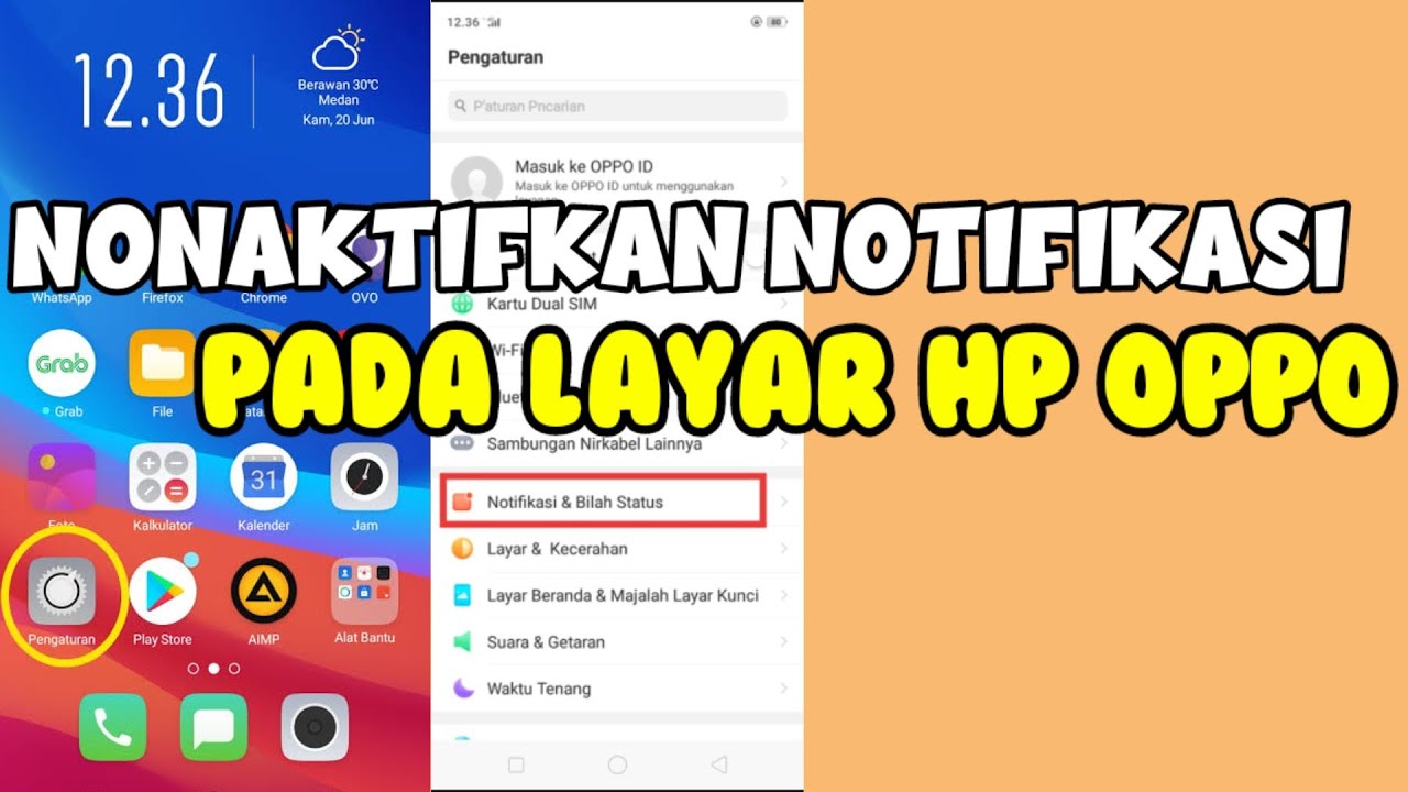 Cara Matikan Notifikasi Pada Layar HP OPPO - YouTube