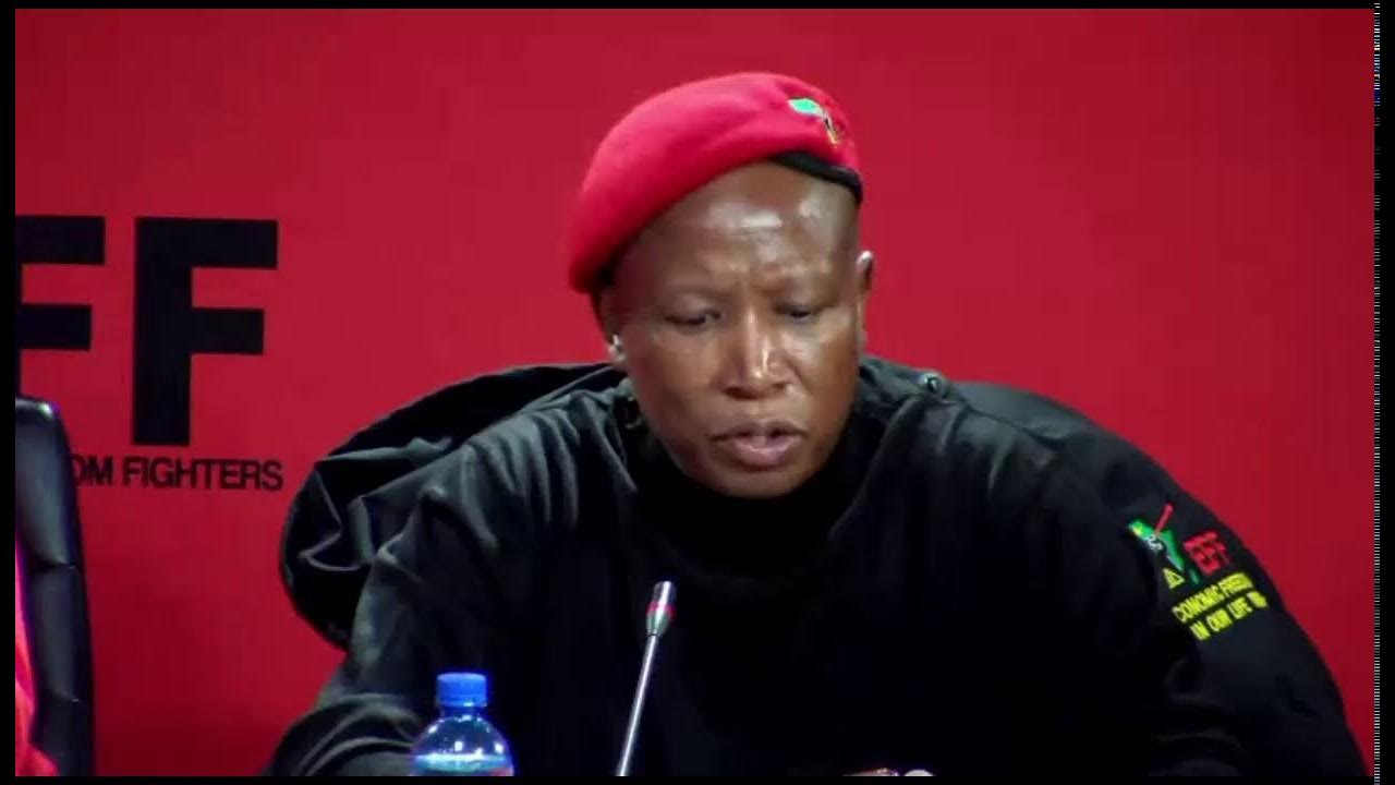 CIC Julius Malema Addressing EFF Press Conference - YouTube
