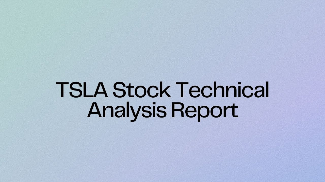 TSLA Stock Technical Analysis Report #tsla #tesla - YouTube