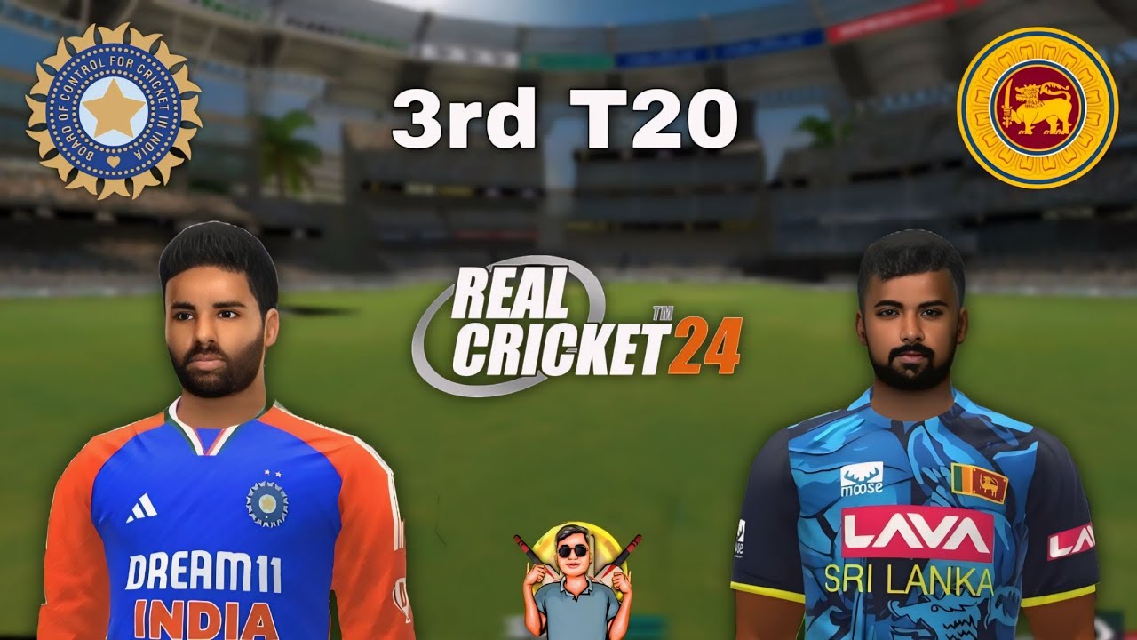 3rd T20 Match - India vs Sri Lanka - Real Cricket 24 Live - SR Gamer ...