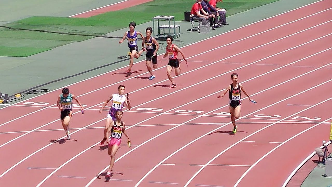中学生男子4×100mリレー：セイコーGGP陸上2018 大阪 エキシビションレース - YouTube