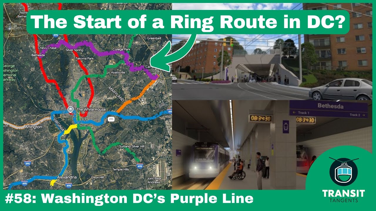 Washington DC's Latest Rail Project Coming Soon: The Purple Line - YouTube