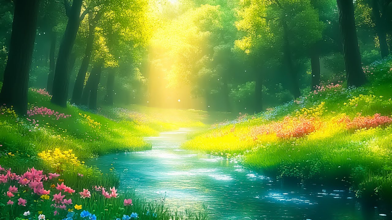 1 HOURS of Enchanting Nature Scenes + Relaxing Piano Music for Stress ...