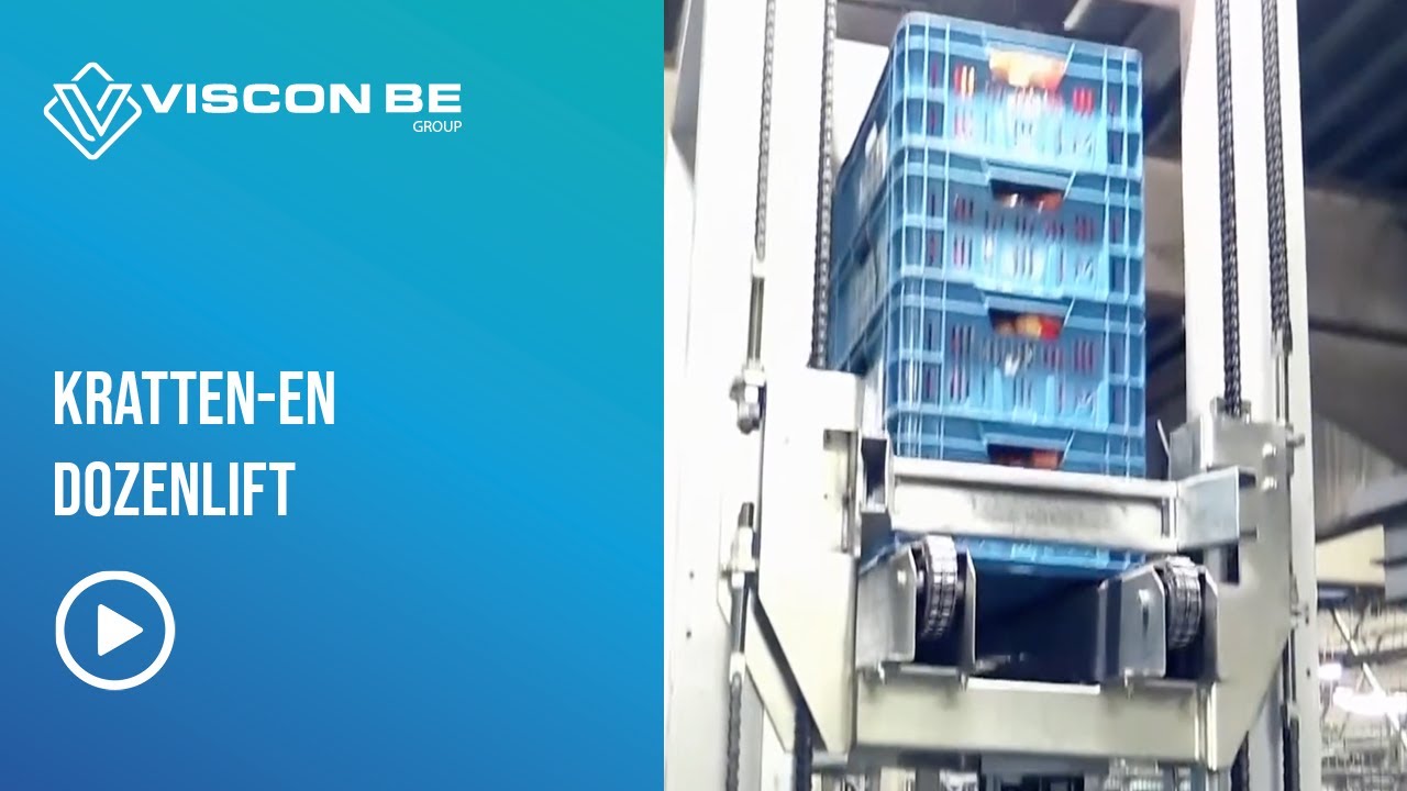 Lift voor kratten en dozen - elevator for boxes and crates - YouTube