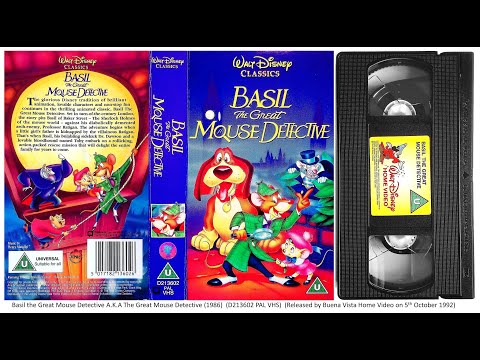 Basil the Great Mouse Detective (1986) . 5th October 1992 - UK VHS