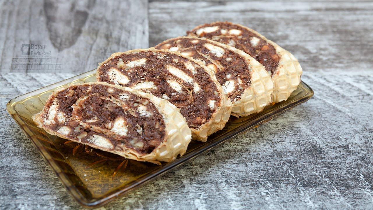 Oblatna rolat - Biscuit waffles rolls recipe - Bebina kuhinja - Domaći ...