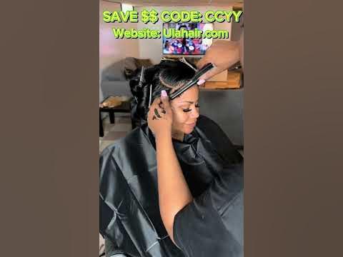 🎁How To: Natural quick weave with middle part leave out - YouTube