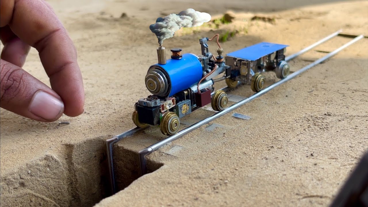 How To Make Train Mini Machine Project ||The track of the train is ...