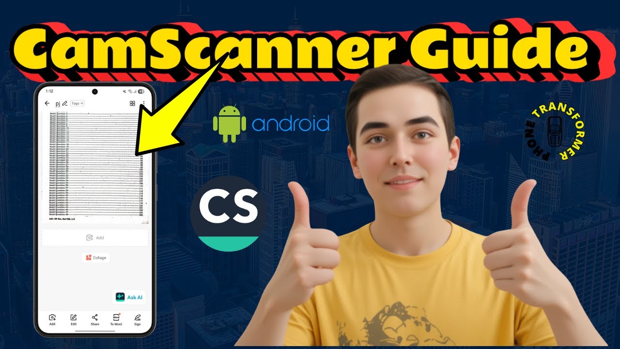How To Use CamScanner For Scanning And Making PDF File - YouTube