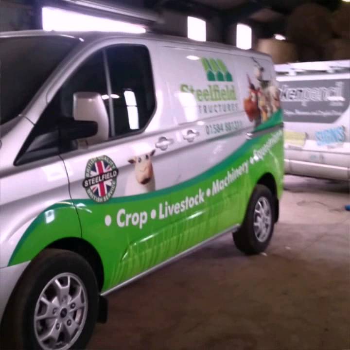 Vehicle graphics on ford transit custom - YouTube