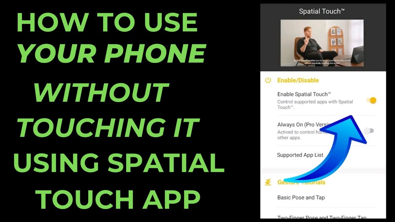 How to Use Your Phone Without even Touching it using Spatial Touch App ...