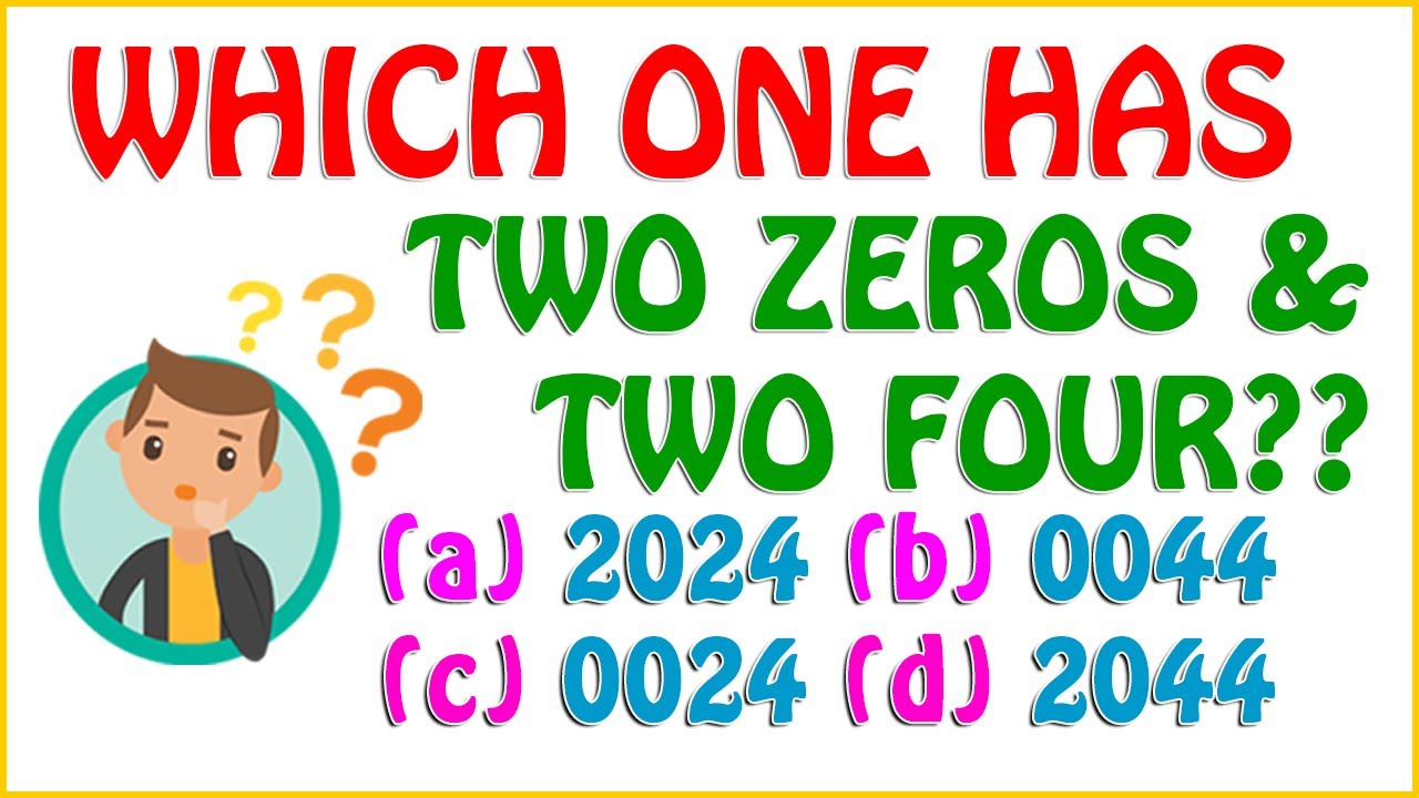 Which one has two zeros and two four? - Only for Genius - YouTube