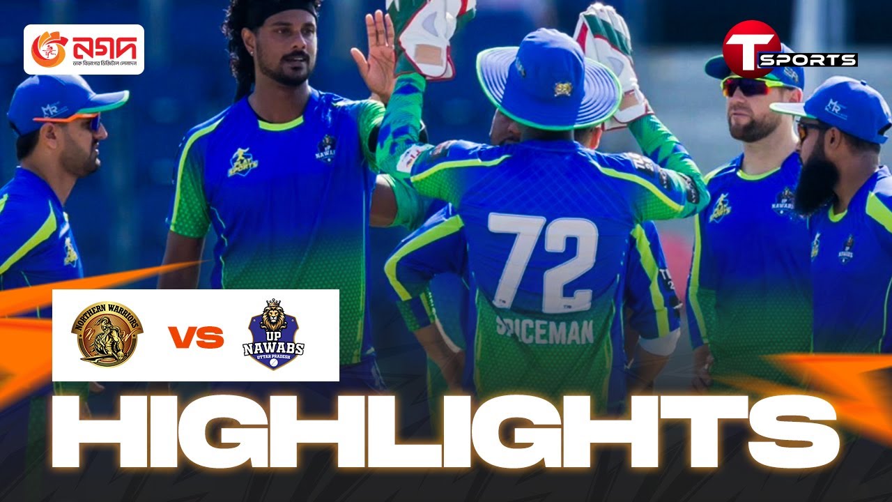 Highlights | 12th Match | UP Nawabs vs Northern Warriors | T 10 | T ...