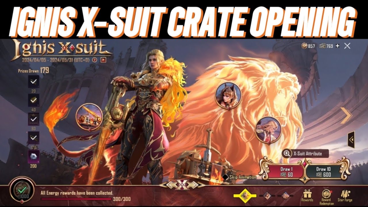 IGNIS X-SUIT CRATE OPENING IN PUBG MOBILE🤩| SPENDING 8500$ UC ON X-SUIT ...