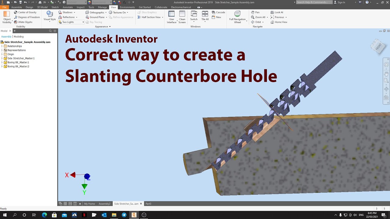 Correct Way To Create Slanting Counterbore Hole Autodesk Inventor correct-way-to-create-slanting-counterbore-hole-autodesk-inventor