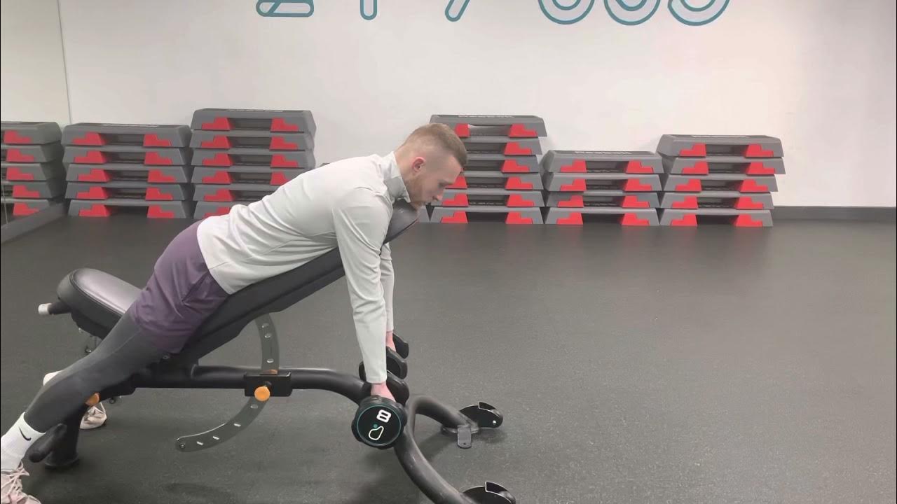 Bench Chest Supported Dumbbell High Row - YouTube