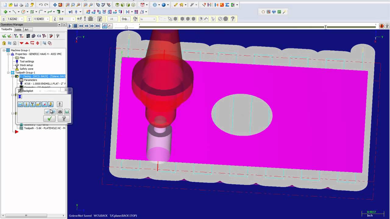 Mastercam Verify and Backplot - YouTube