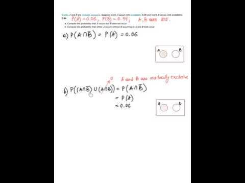 Probabilities involving two mutually exclusive events, Elementary ...